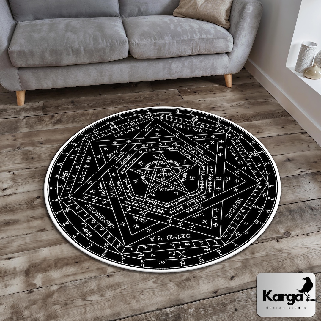 Pentagram Tarot Rug, Astrology Rug, Zodiac Design Rugs, Horoscope ...