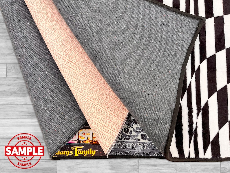 Checkered Runner Rug, Black Border on Check Pattern Nonslip Area Rug ...