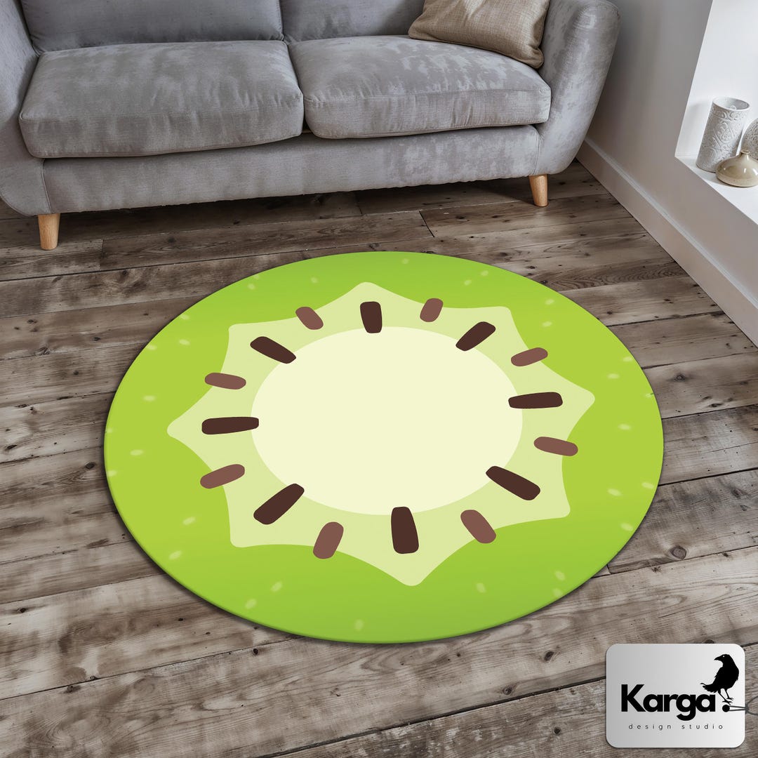 Kiwi Rug,fruit Rug,kiwi Round Rug,kiwi Circle Rug,circle Rug,round Rug ...
