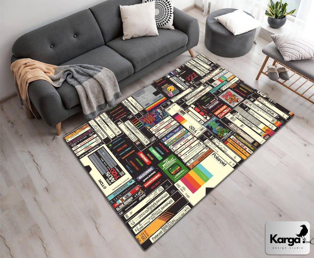 Classic Cassette Rug, 90s Rug, Tape Rug, Retro Design Rug, Non Slip ...