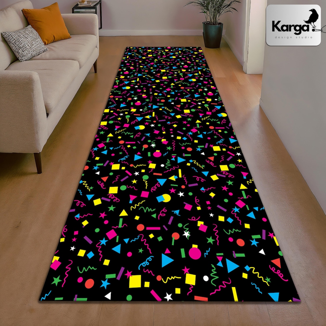 Arcade Hallway Rug, Bowling Alley Rug, Gamer Runner Rug, Retro Arcade ...