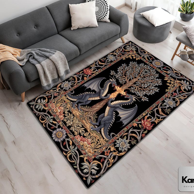 Dark Academia Rug - Etsy
