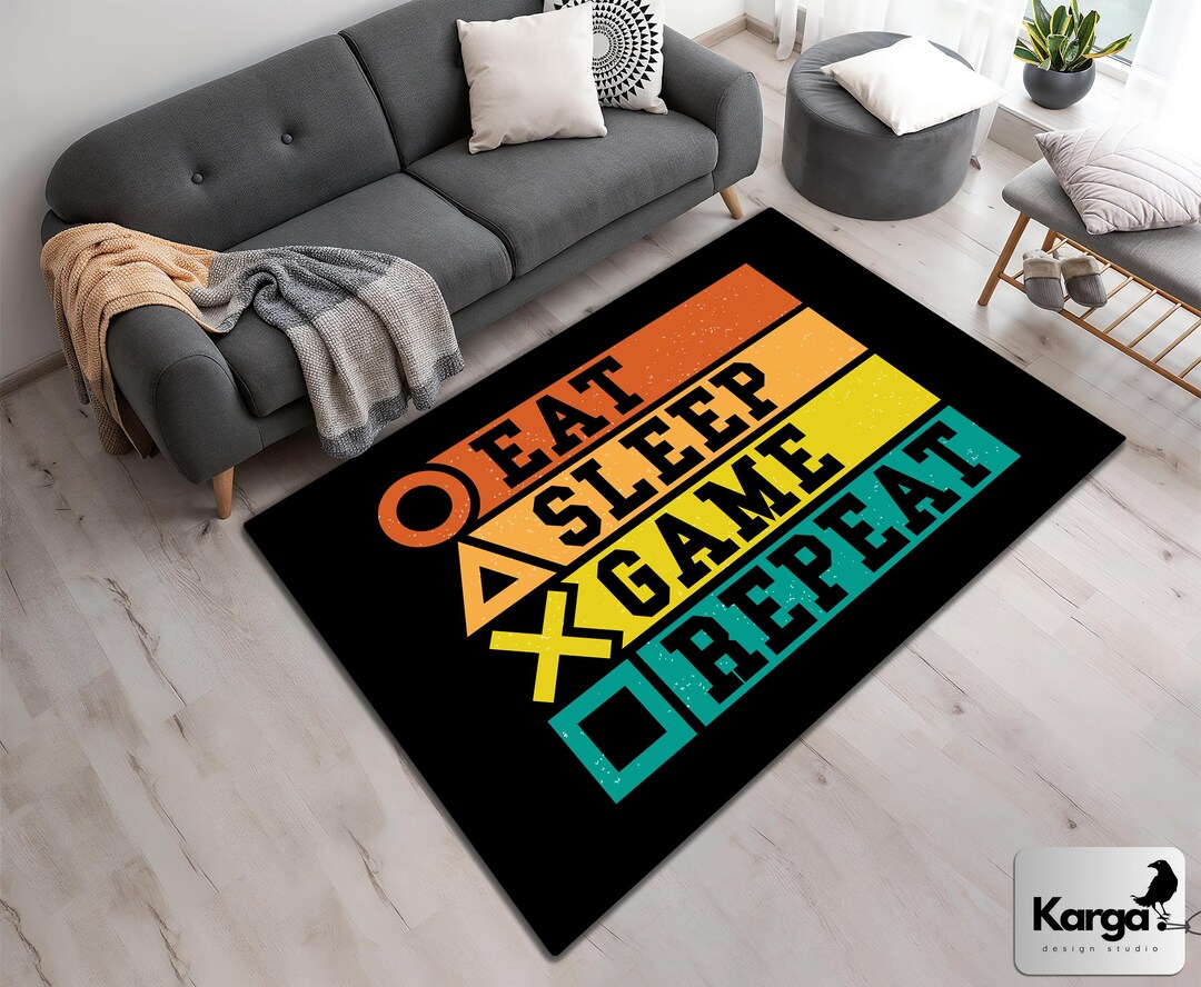 Gaming Room Rug Rug, Gaming Room Decor, Carpet for Video Games Lovers ...