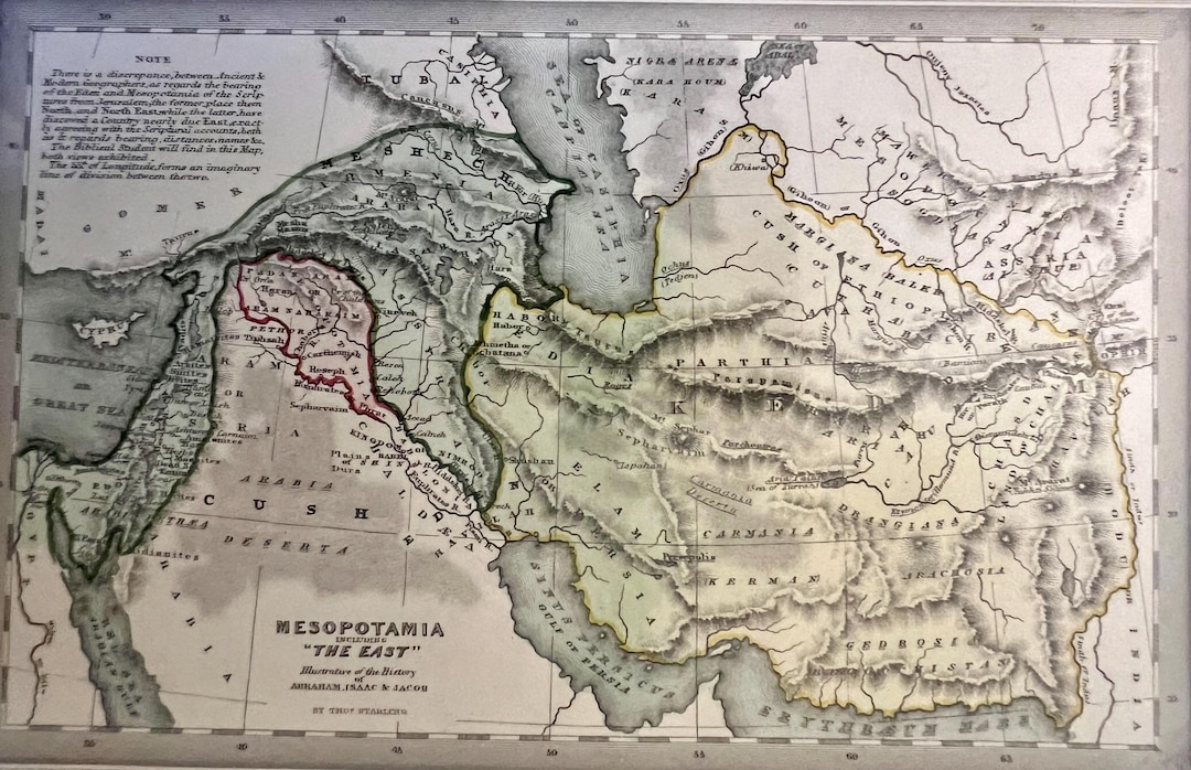 Antique Religious Maps of Jerusalem, Galilee, Near East & Mesopotamia ...
