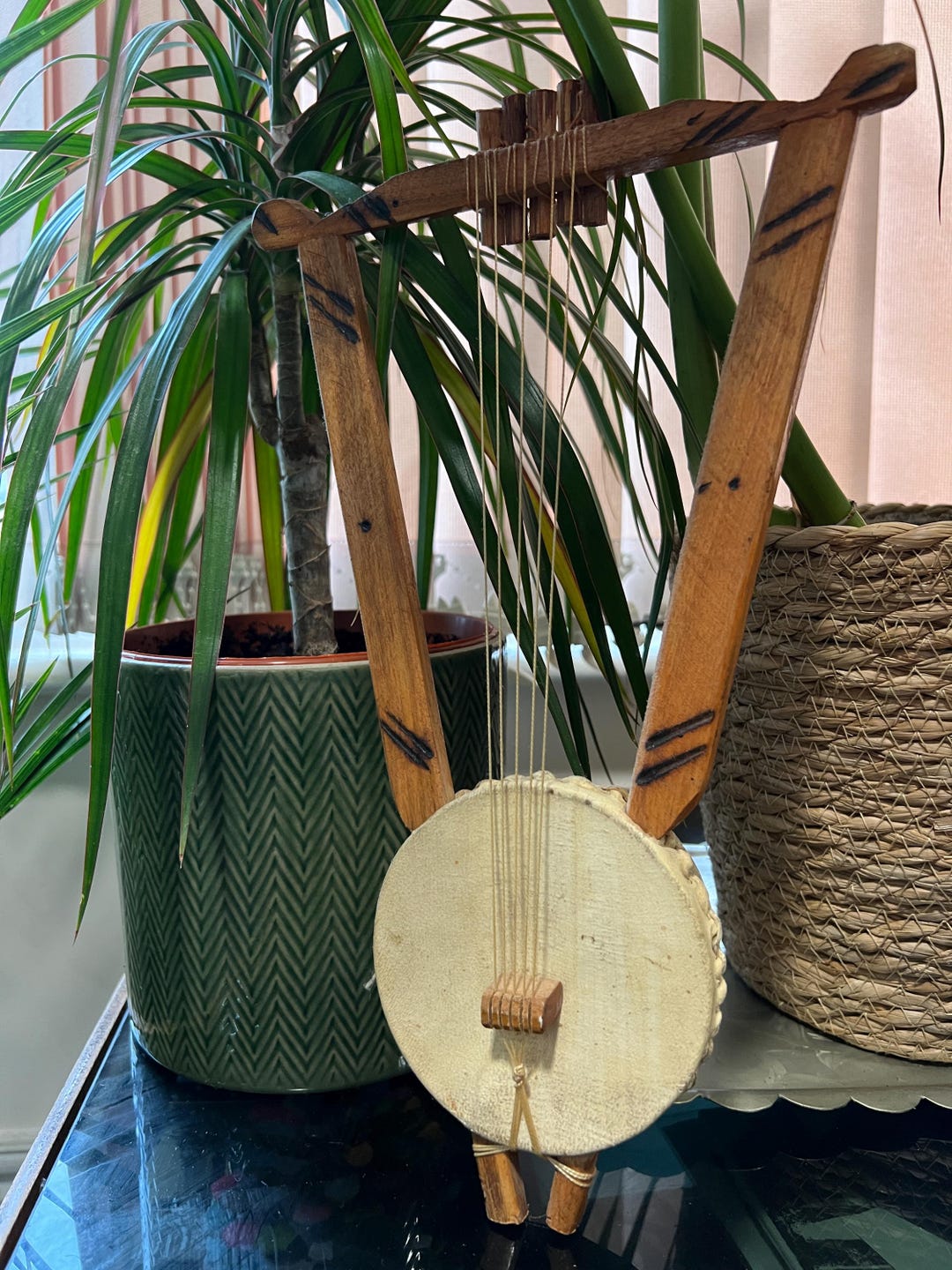 Authentic Ethiopian/eritrean Decorative Krar - Handcrafted Traditional ...