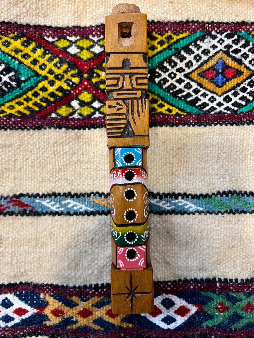 Peruvian Tarka Flute | Ornamental Handcrafted Wind Instrument | Andean ...