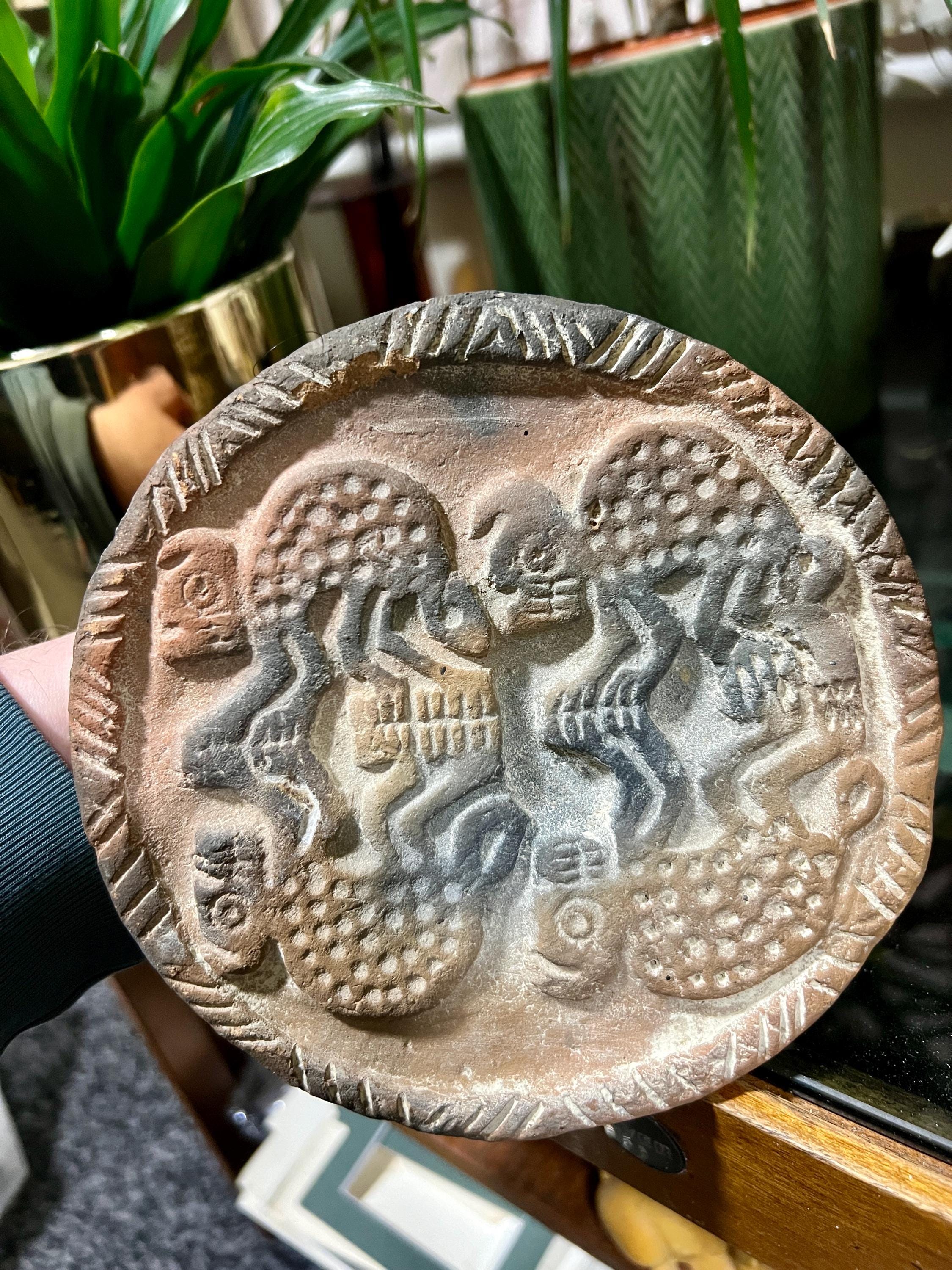 Aztec Nahua Terracotta Printing Blocks | Mesoamerican Art | Traditional ...