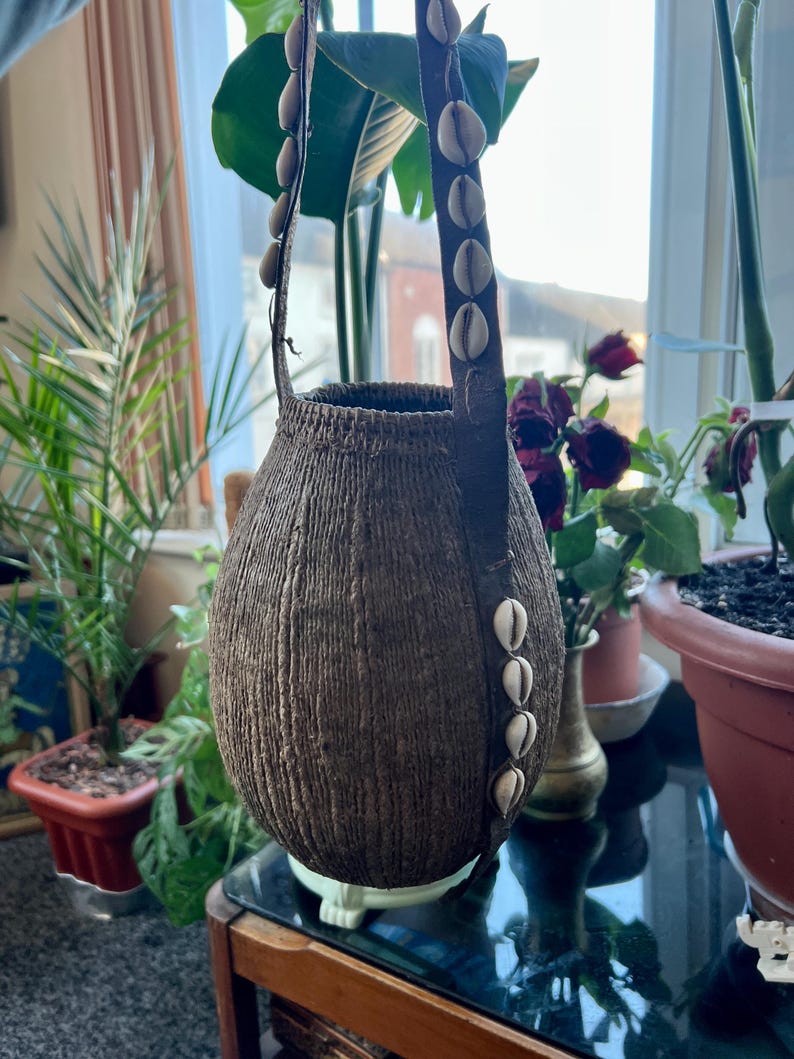 Gabra Tribe Kenyan Ethiopian Gourd Water Bottle |plant Fibres ...