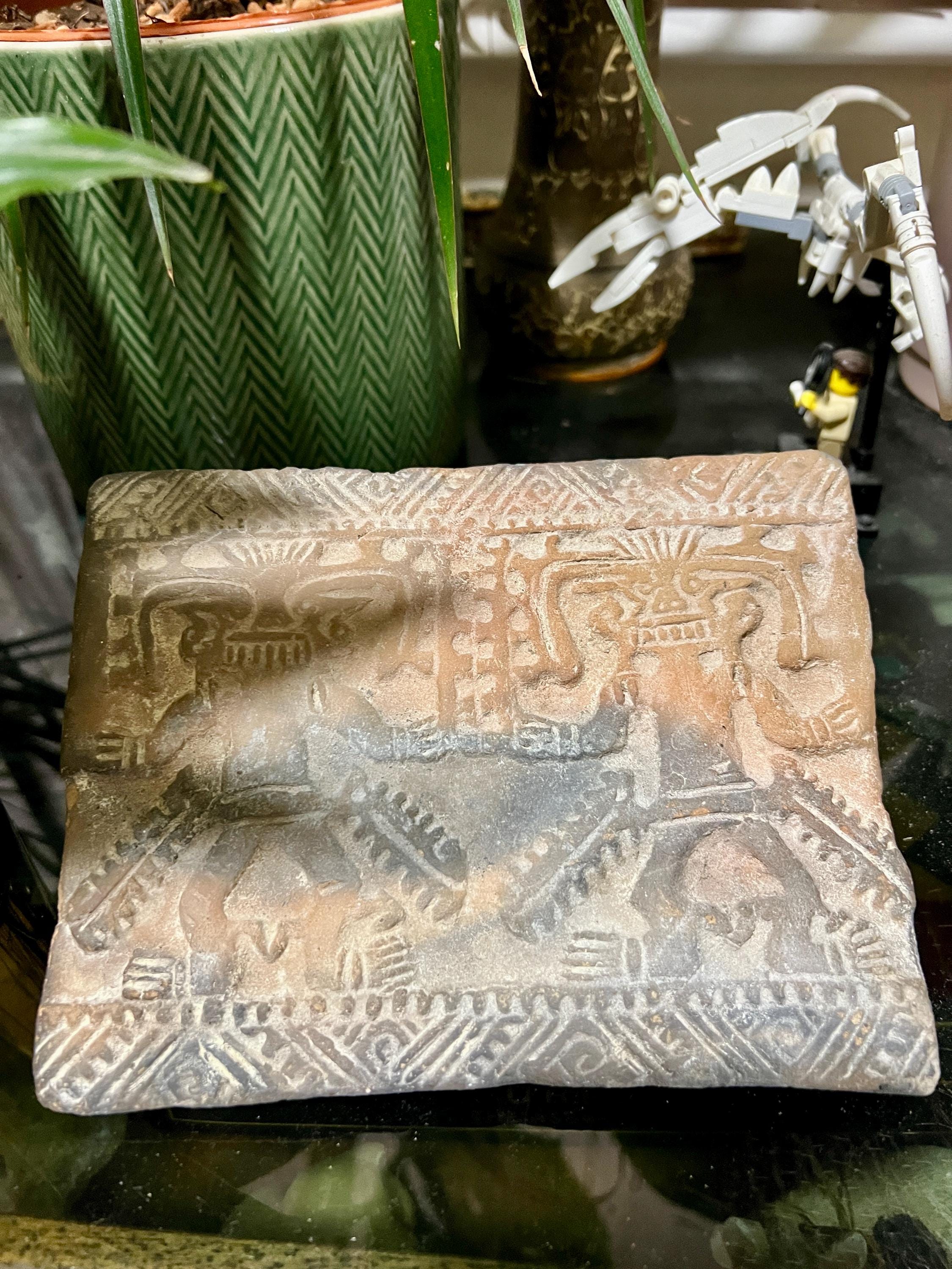 Aztec Nahua Terracotta Printing Blocks | Mesoamerican Art | Traditional ...