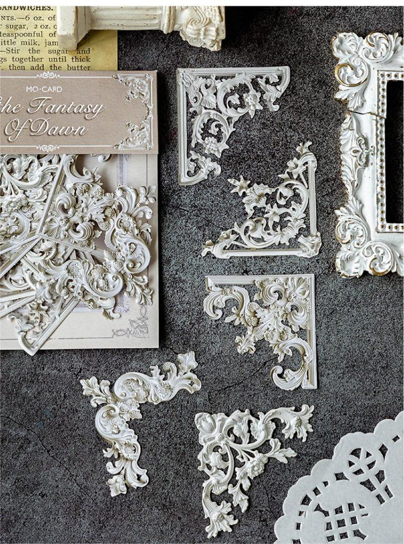 20 Pcs Vintage Corner Frame Stickers for Journaling | Baroque Ornate ...
