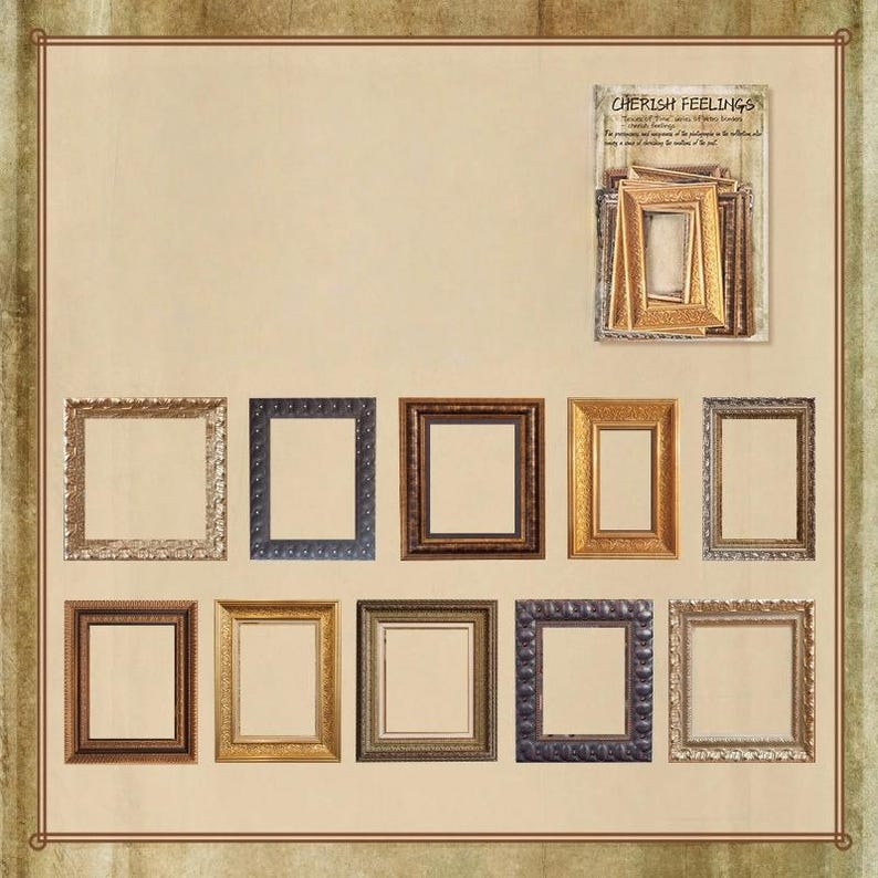 30 Pcs Vintage Frame Sticker Set – Shadows, Memories, Cherish ...