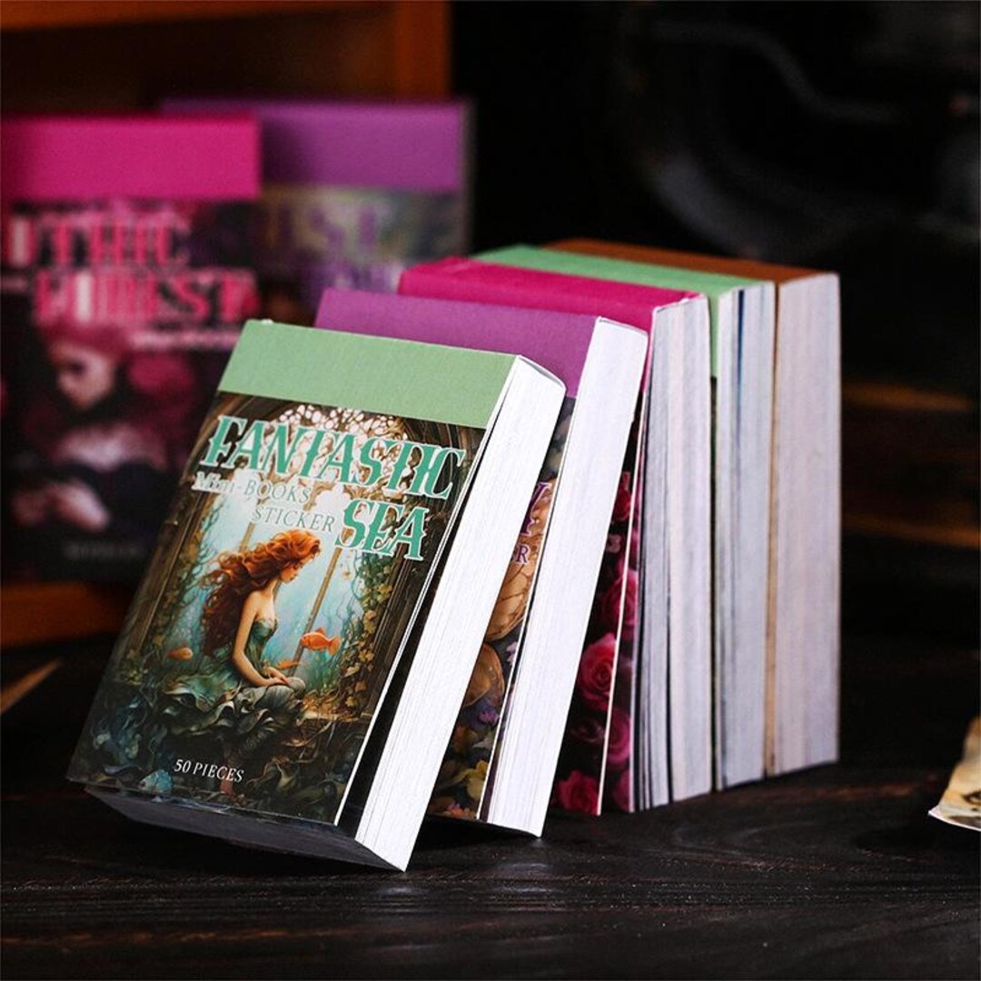 50 Sheets Halloween Gothic & Fairy Mini Paper Book Stickers | Witchcore ...