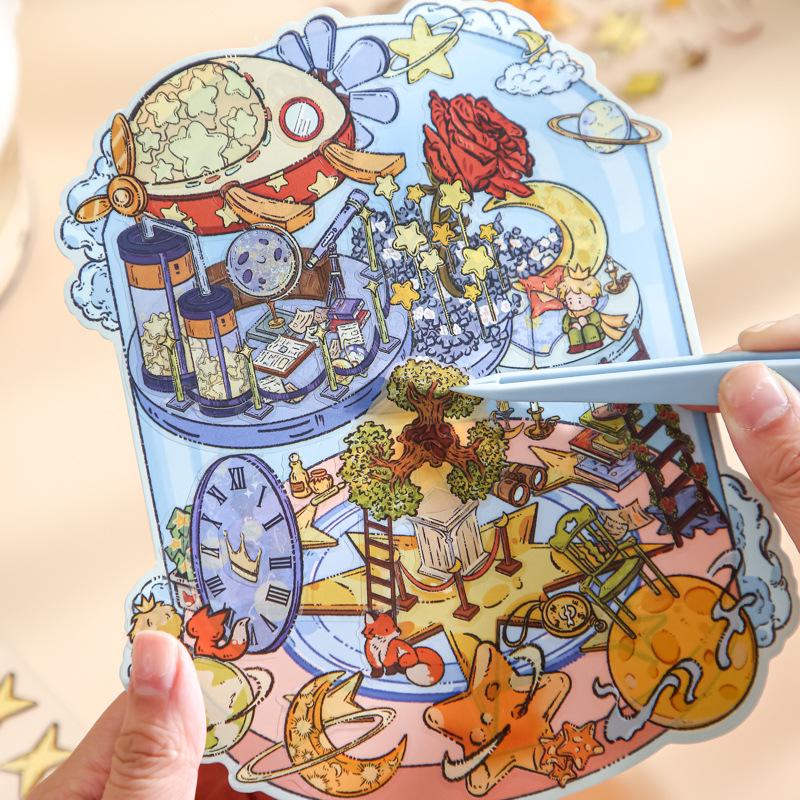 DIY 3D Miniature Room Sticker Kit | Steampunk, Magic Bookstore, Galaxy ...