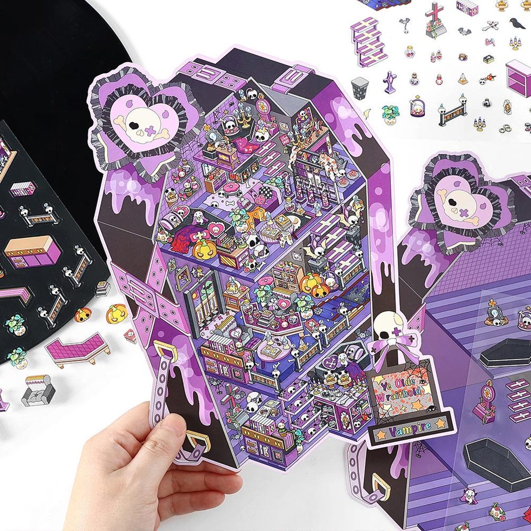 3D Deco Scene Stickers Set | Ghost Hotel Sweetheart Clinic Ancient ...