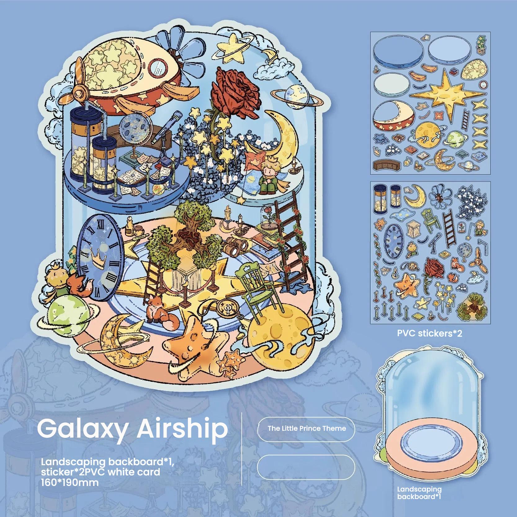 DIY 3D Miniature Room Sticker Kit | Steampunk, Magic Bookstore, Galaxy ...