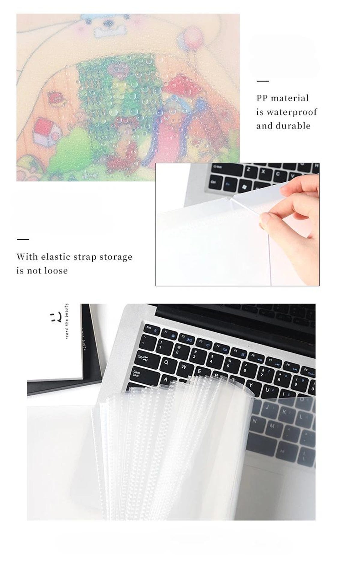 A5 Large Sticker Storage Book | 26 Pages Reusable Clear Pocket ...
