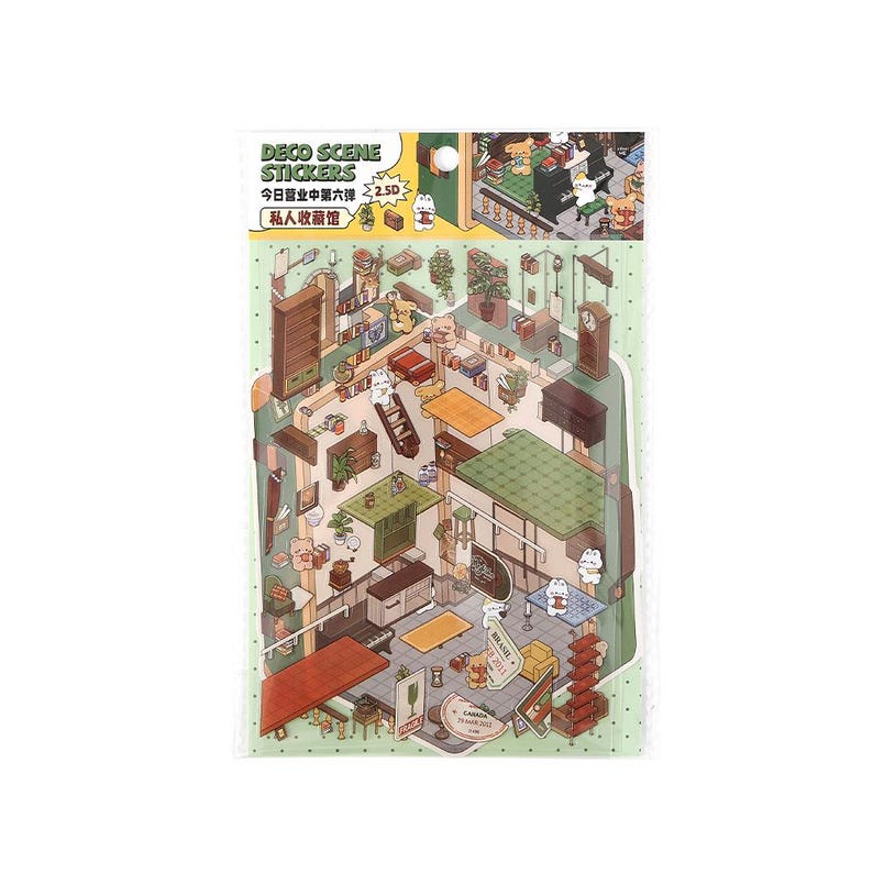 3D DIY Mini Room Sticker Kit | Cloud Cafe, Ocean Sushi, Garden ...
