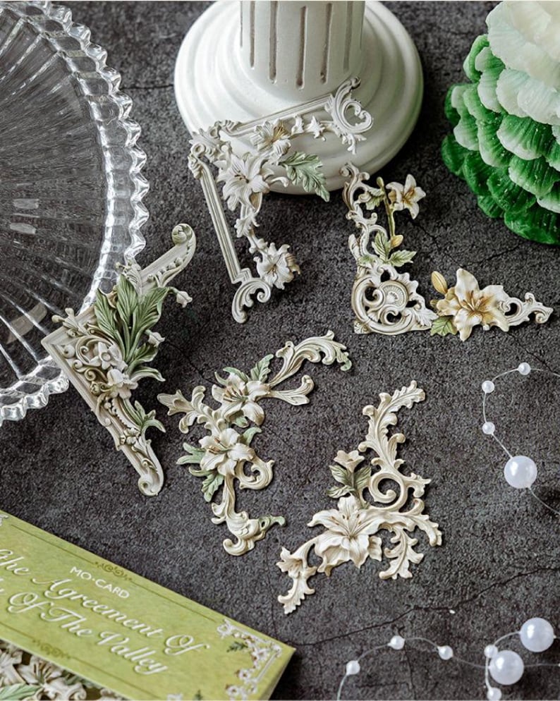 20 Pcs Vintage Corner Frame Stickers for Journaling | Baroque Ornate ...