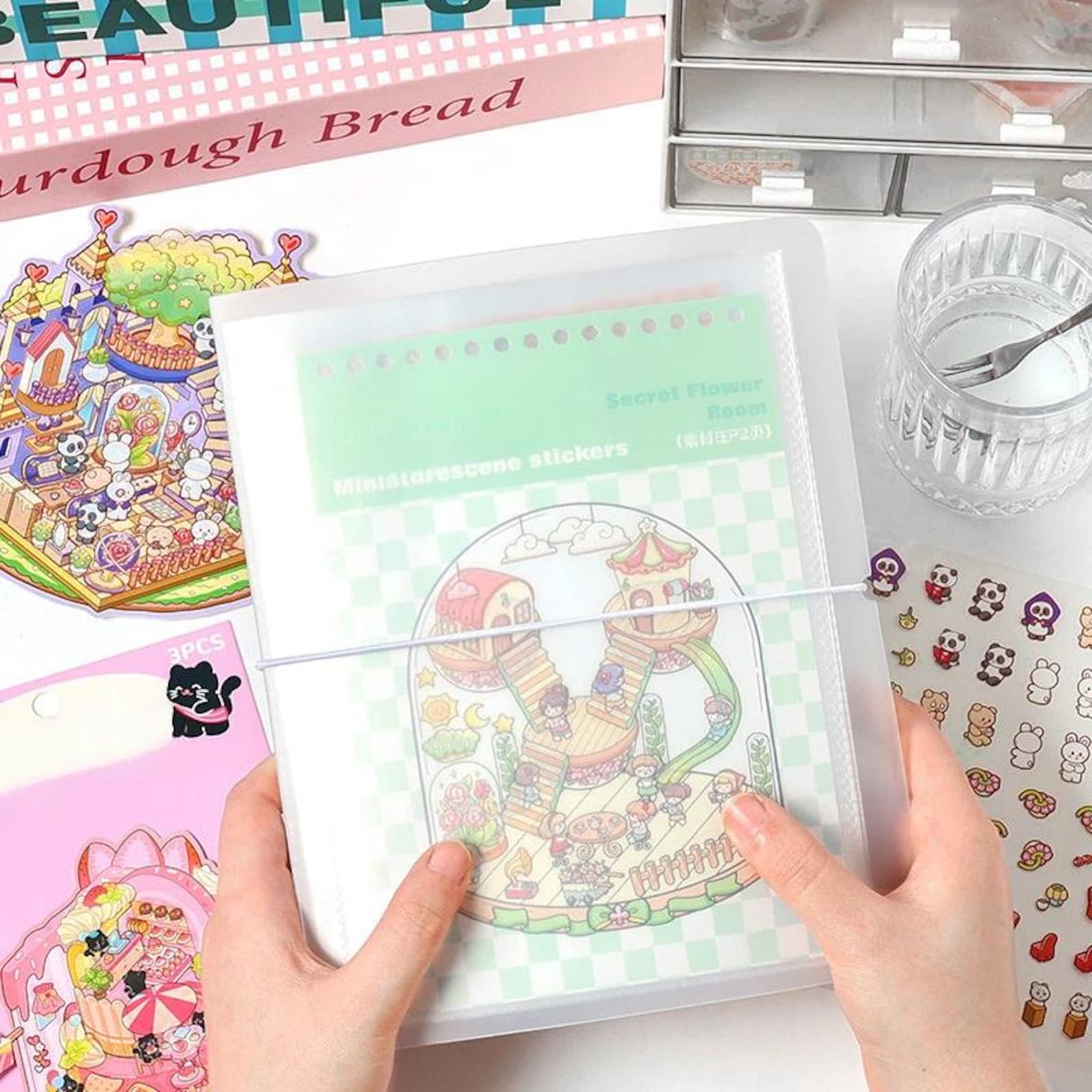 A5 Large Sticker Storage Book | 26 Pages Reusable Clear Pocket ...