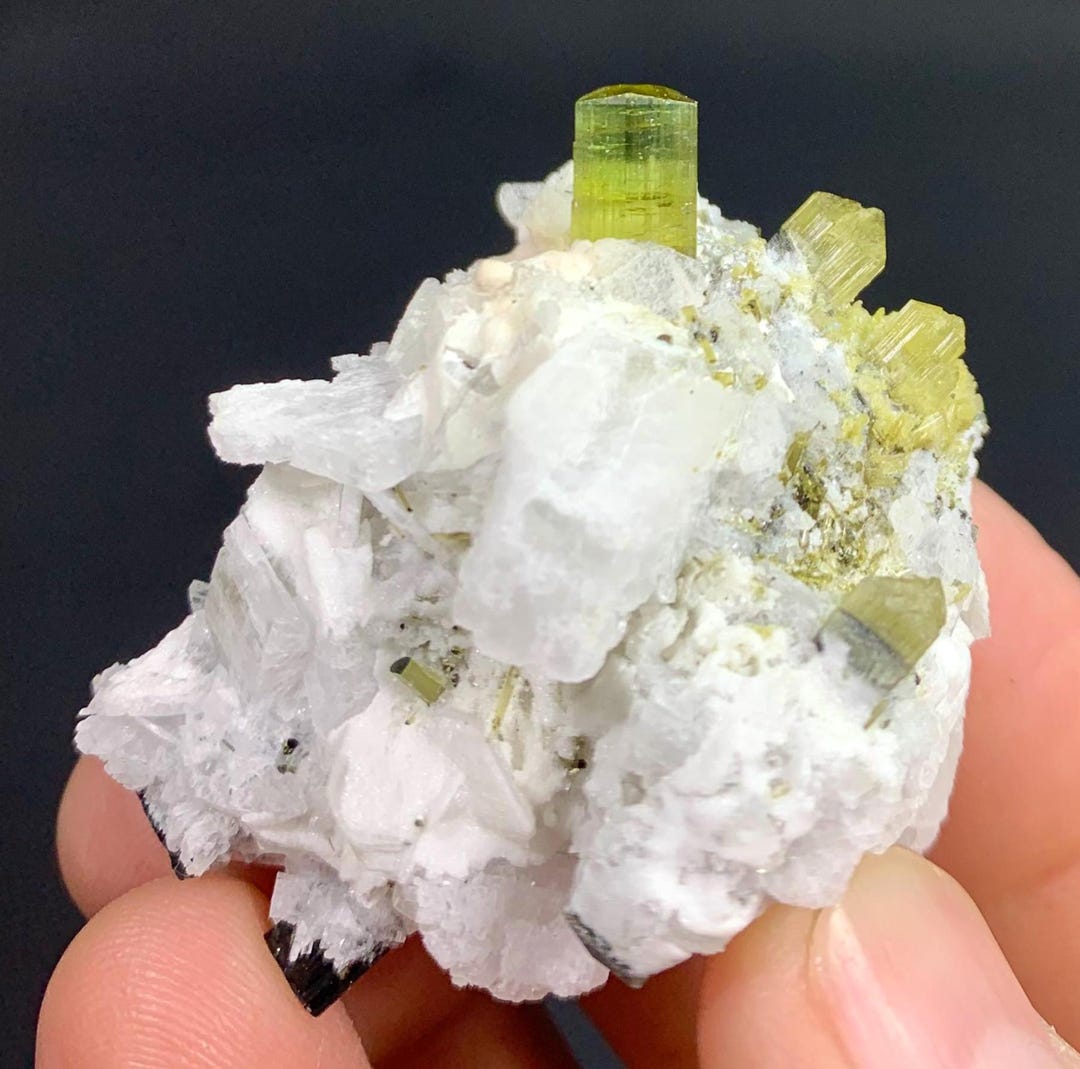 Yellow Cap Tourmaline Crystal Bunch From Skardu Pakistan, 128 CT - Etsy