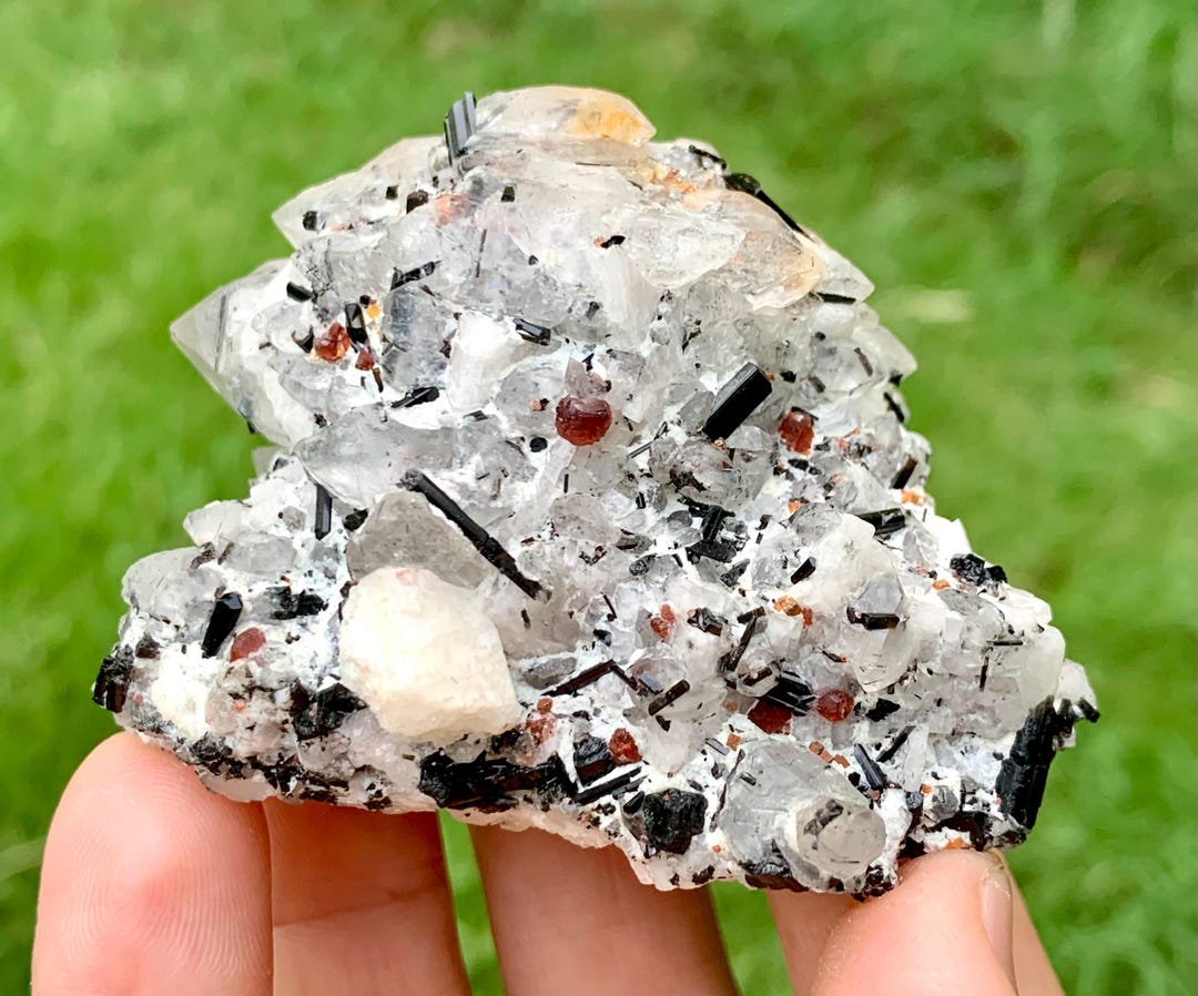 Tourmaline Garnet & Quartz Bunch From Shigar Mine Pakistan, 127 Gram - Etsy