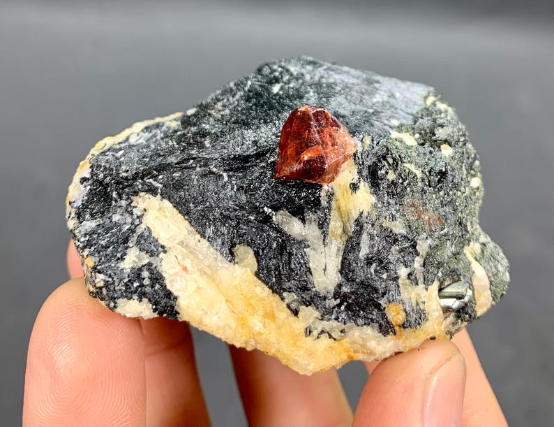 Hot Red Zircon With Rare Most Black Muscovite Pakistan. 138 Gram - Etsy UK