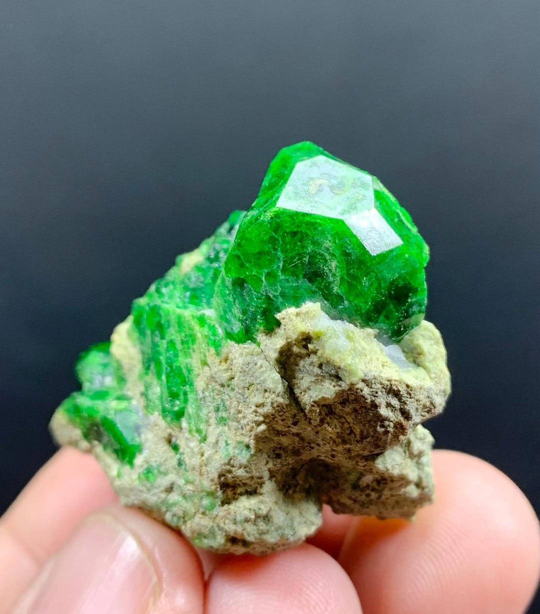 Natural Rare Green Color Demantoid Garnet Crystals Bunch Specimen From ...