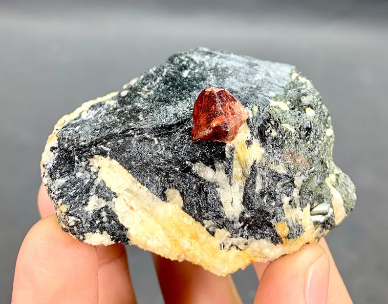Hot Red Zircon With Rare Most Black Muscovite Pakistan. 138 Gram - Etsy UK