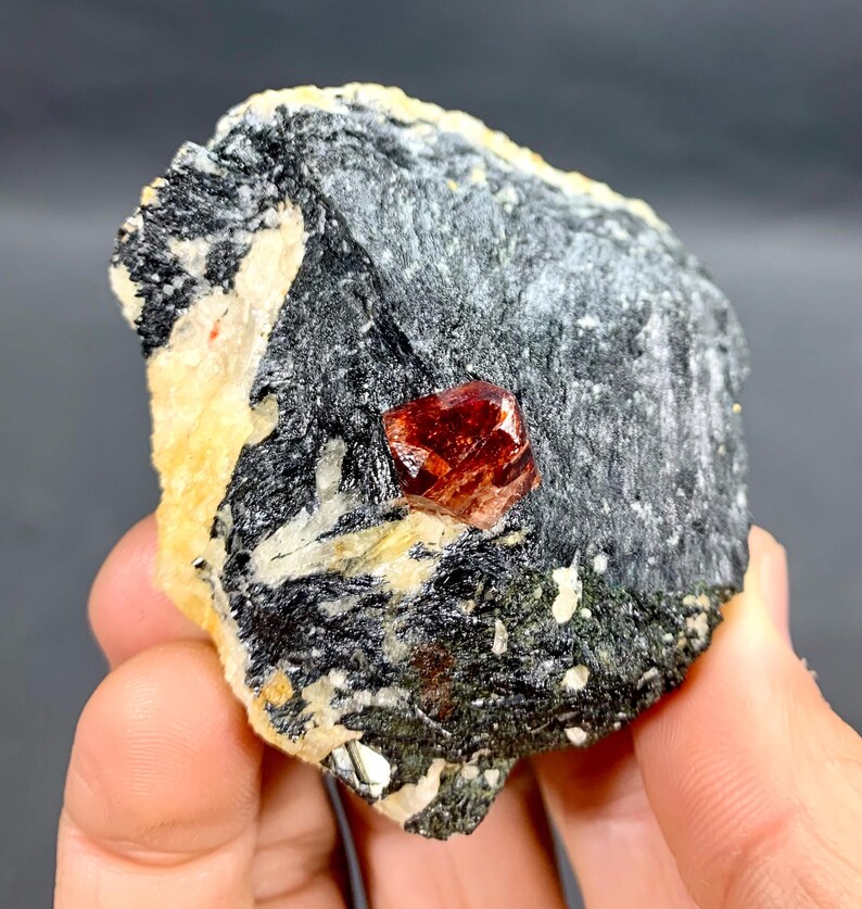 Hot Red Zircon With Rare Most Black Muscovite Pakistan. 138 Gram - Etsy UK