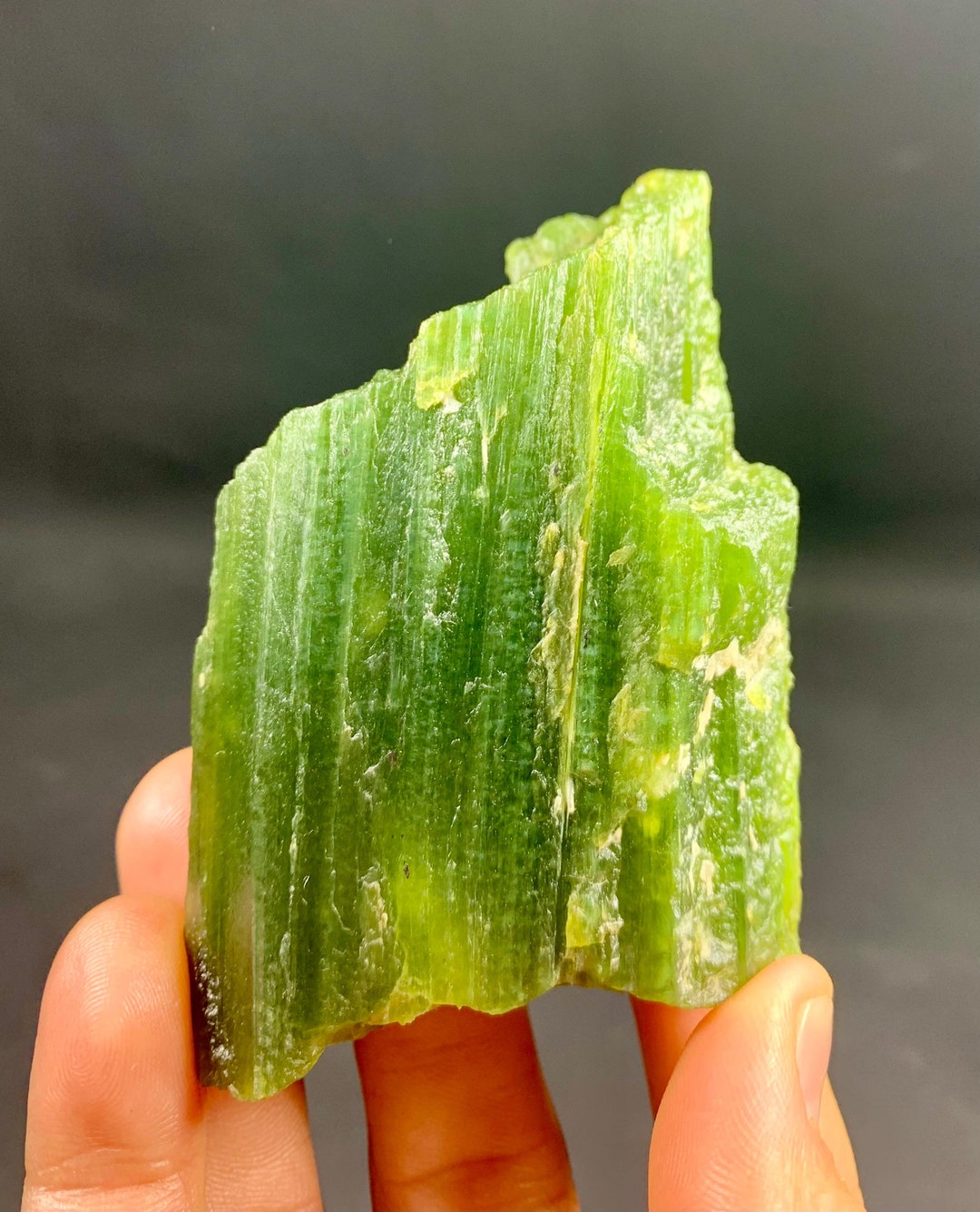 Natural Rare Lush Green Tremolite VAR Chrome Tremolite Crystal From ...