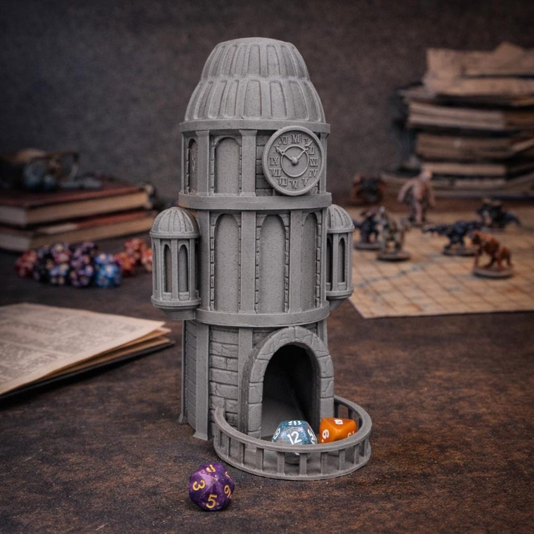 Victorian Dice Tower Clock Design Dice Holder for Display Game ...
