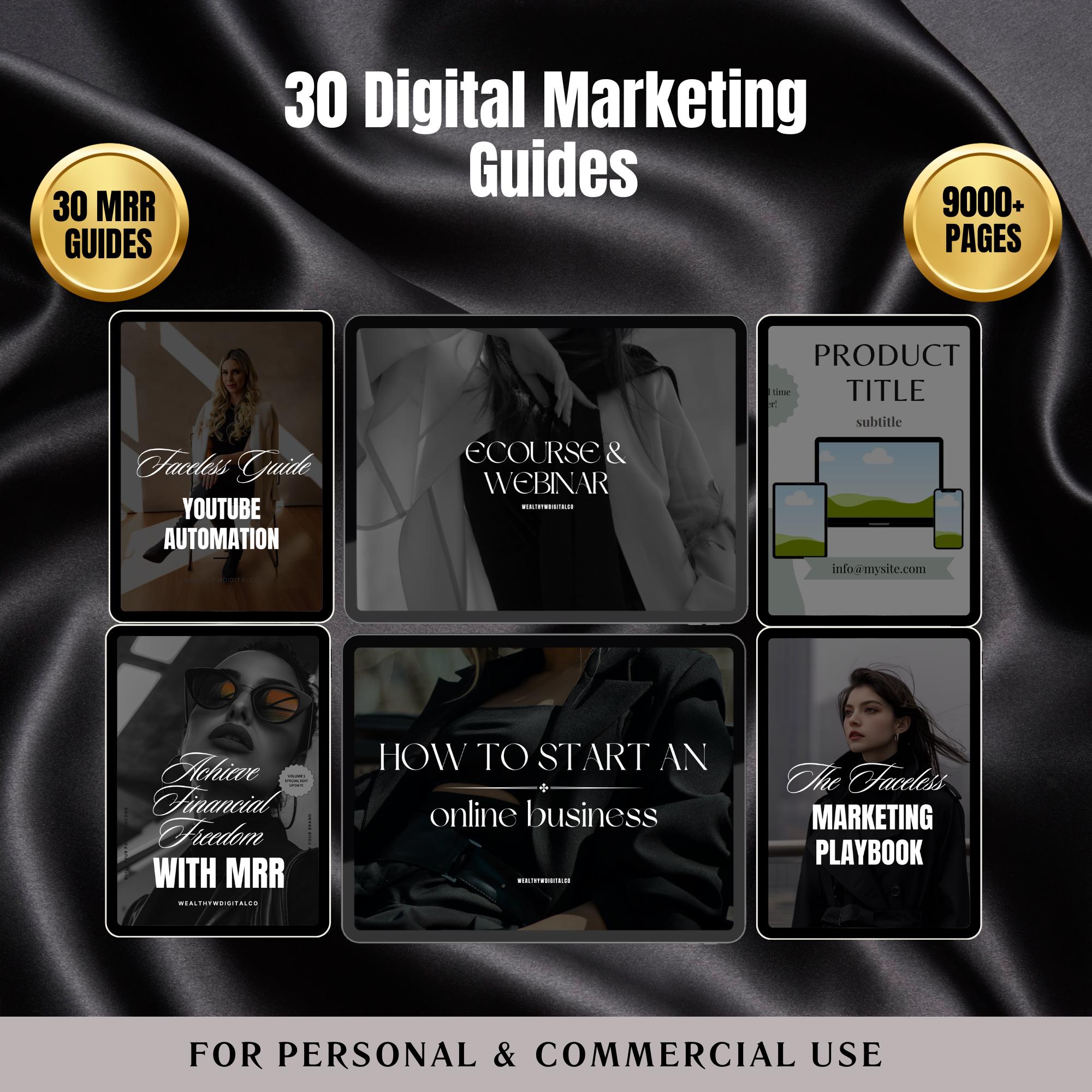 Faceless Digital Marketing Guide MRR Bundle Passive Income Ebook Done ...