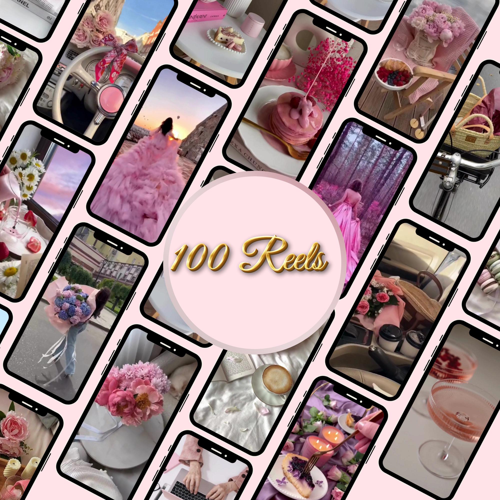 Pink Coquette Faceless Reels, 1,000 Pink Inspired Instagram Post ...