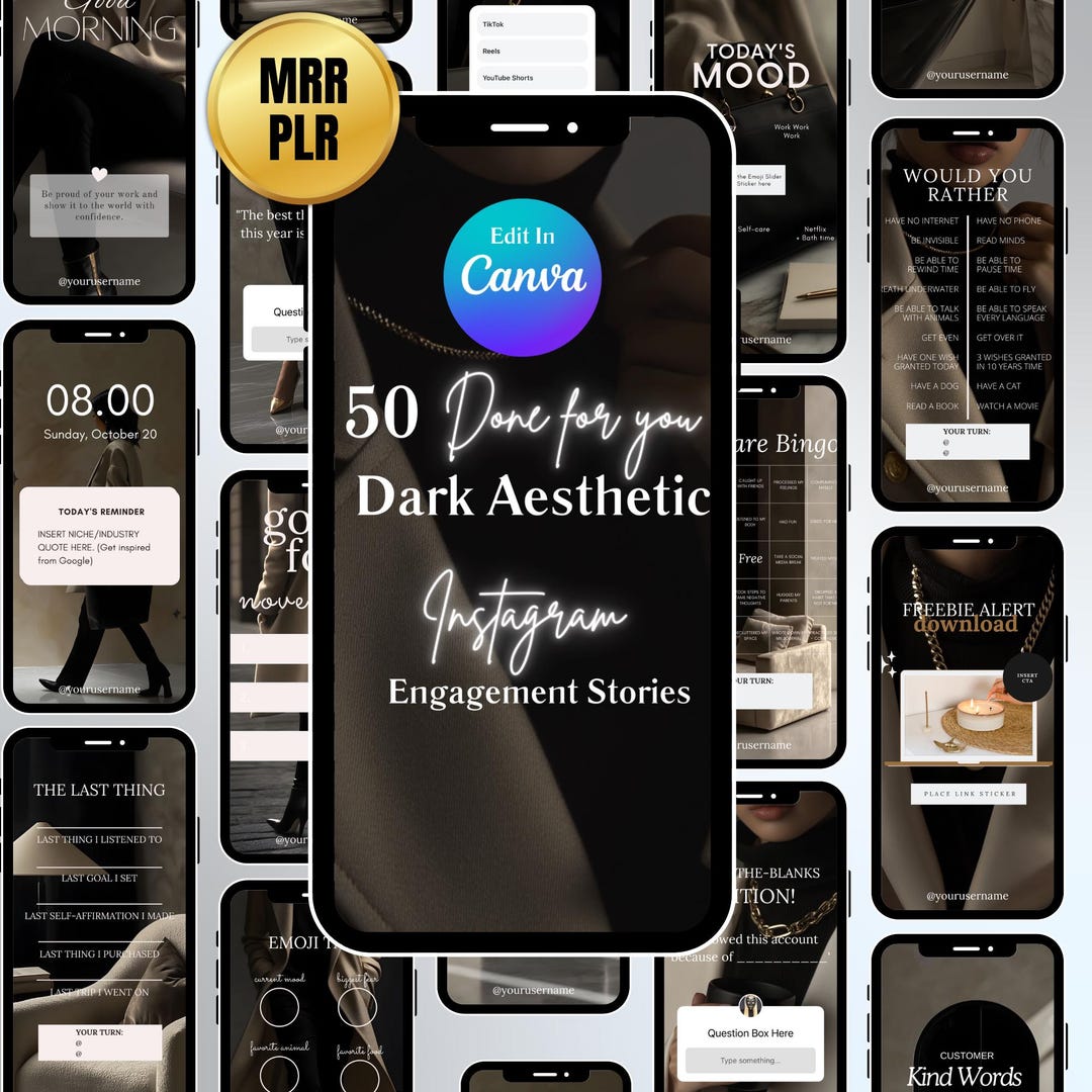 50 DFY Instagram Story Templates, Faceless Digital Marketing, Small ...