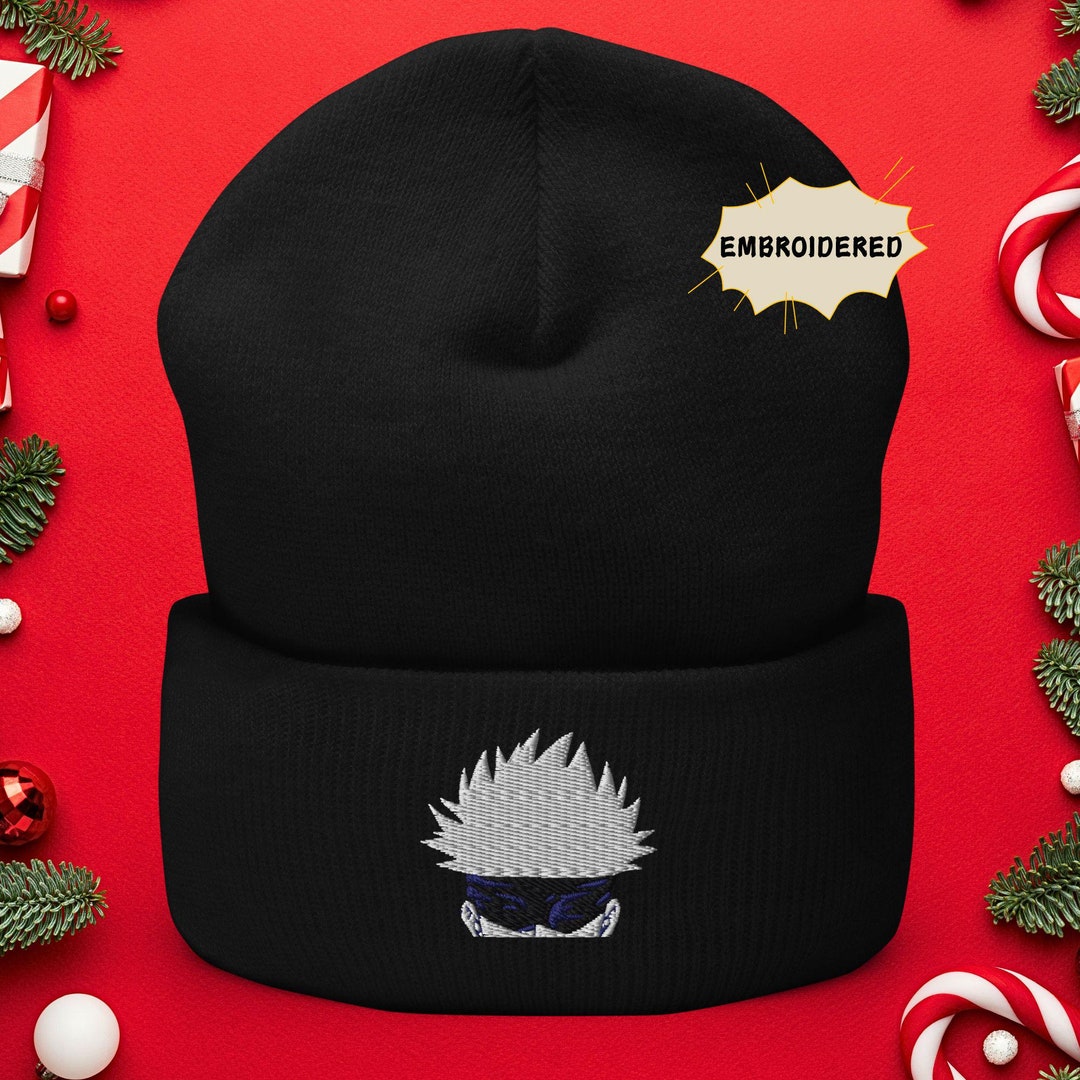 Gojo Satoru Jujutsu Kaisen Embroidered Beanie Hat Gojo Gift Merch Gift ...