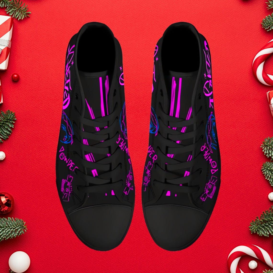 Arcane Get Jinxed Custom Canvas High Top Shoes Arcane Gift Merch Gift ...