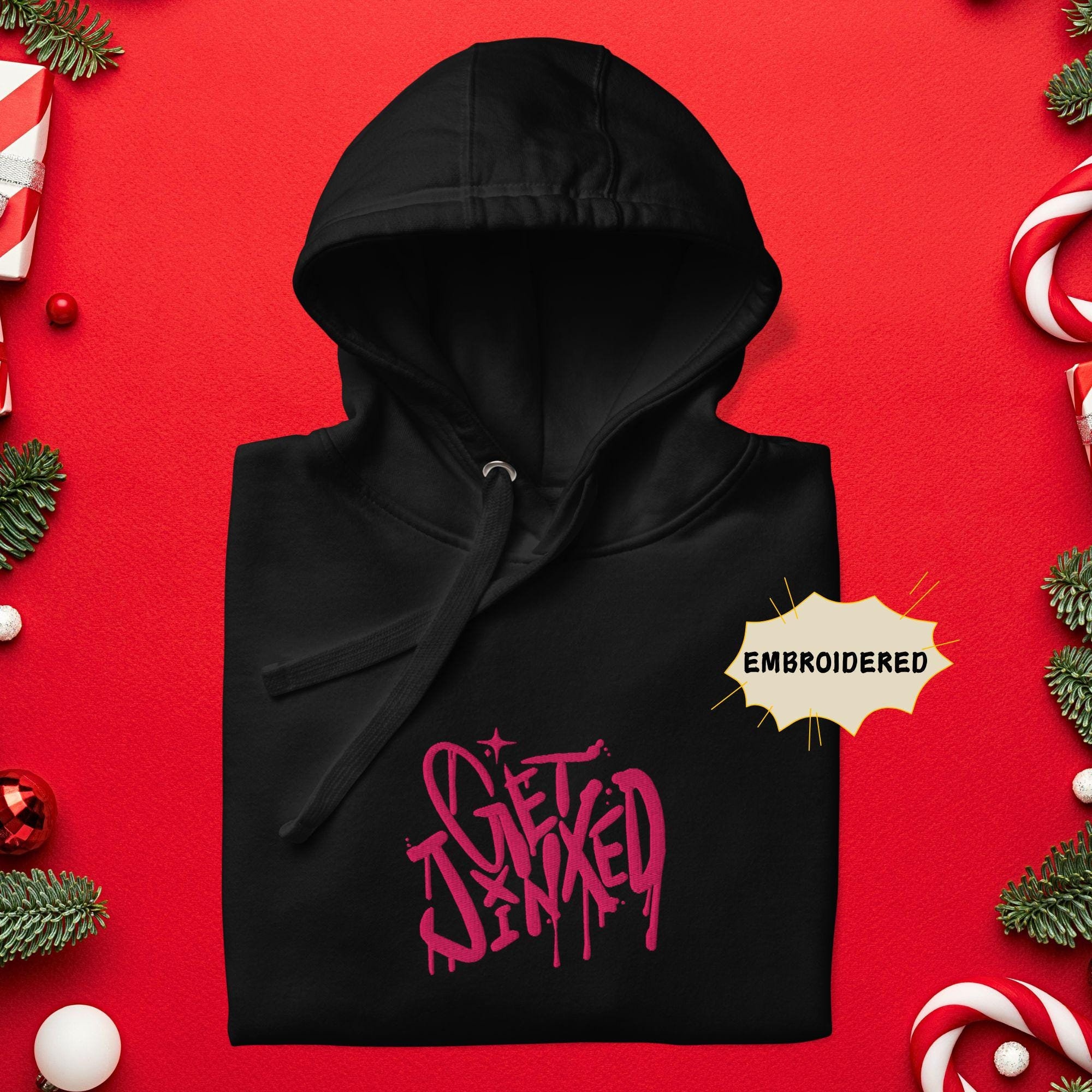 Arcane Get Jinxed Embroidered Hoodie Arcane Gift Merch Gift for Her Gift for Him Gift for ...