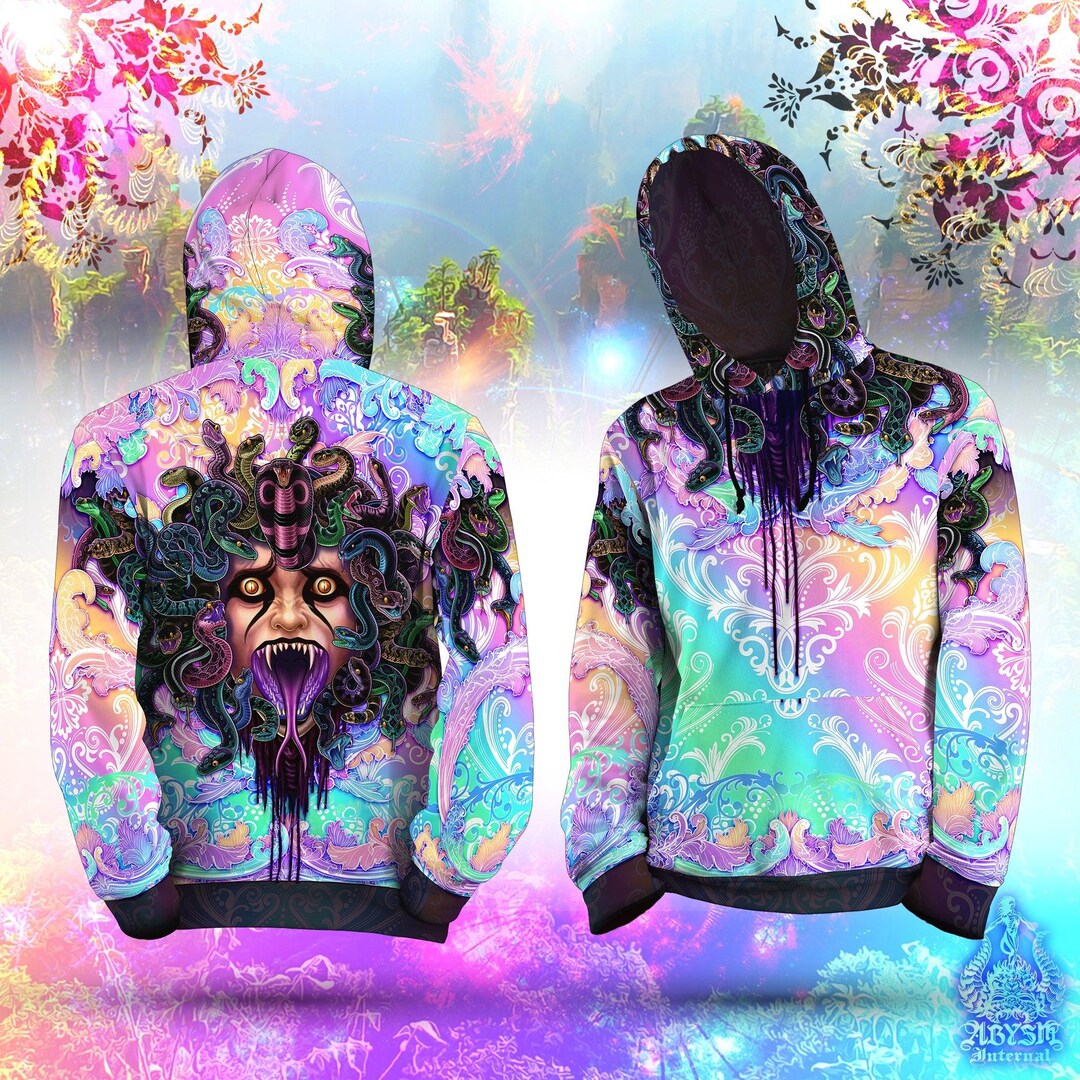 Psychedelic, Aesthetic Streetwear, Trippy Pullover, Rave Outfit ...