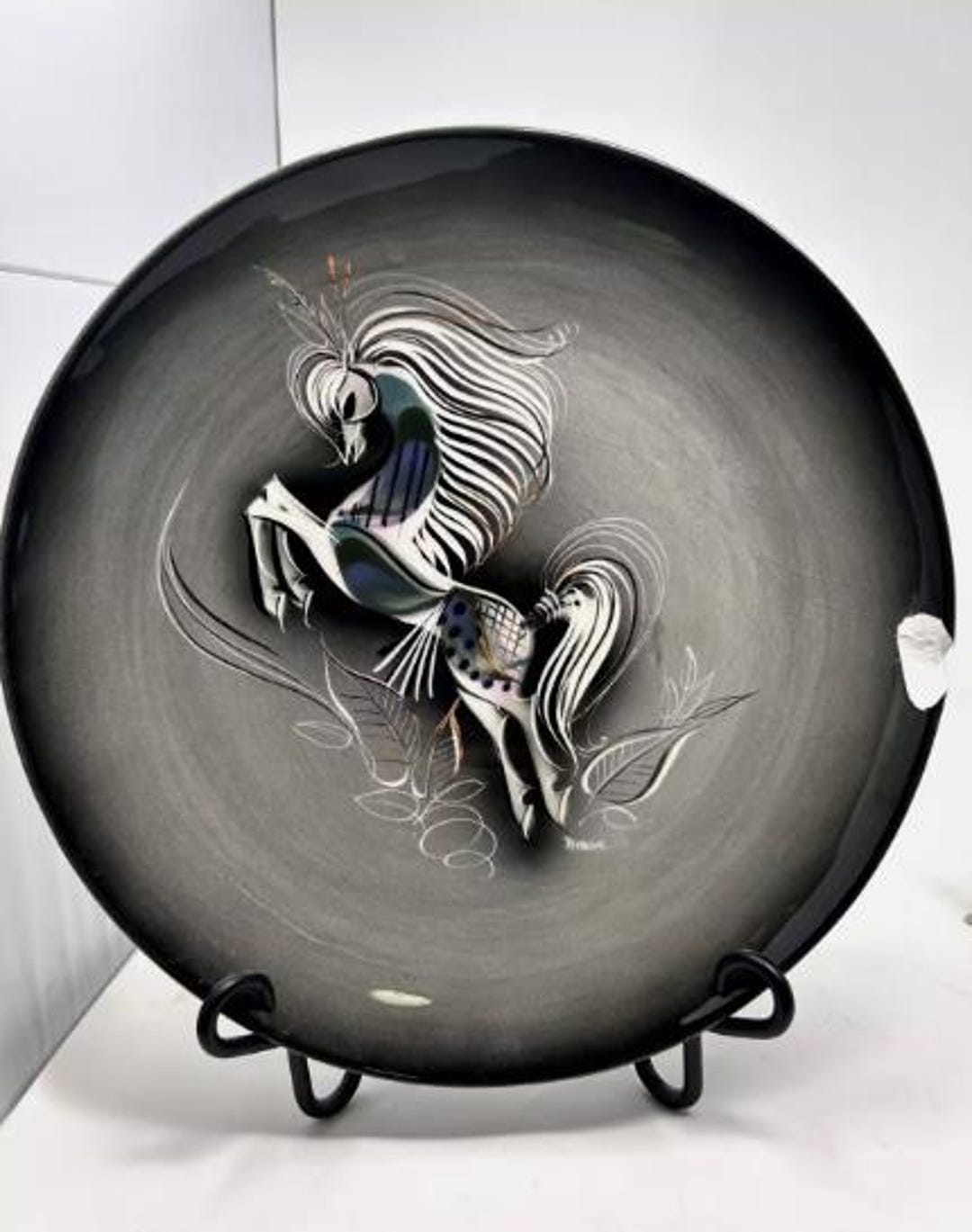 Sascha Brastoff California Pottery Star Steed Charger-prancing Horse ...