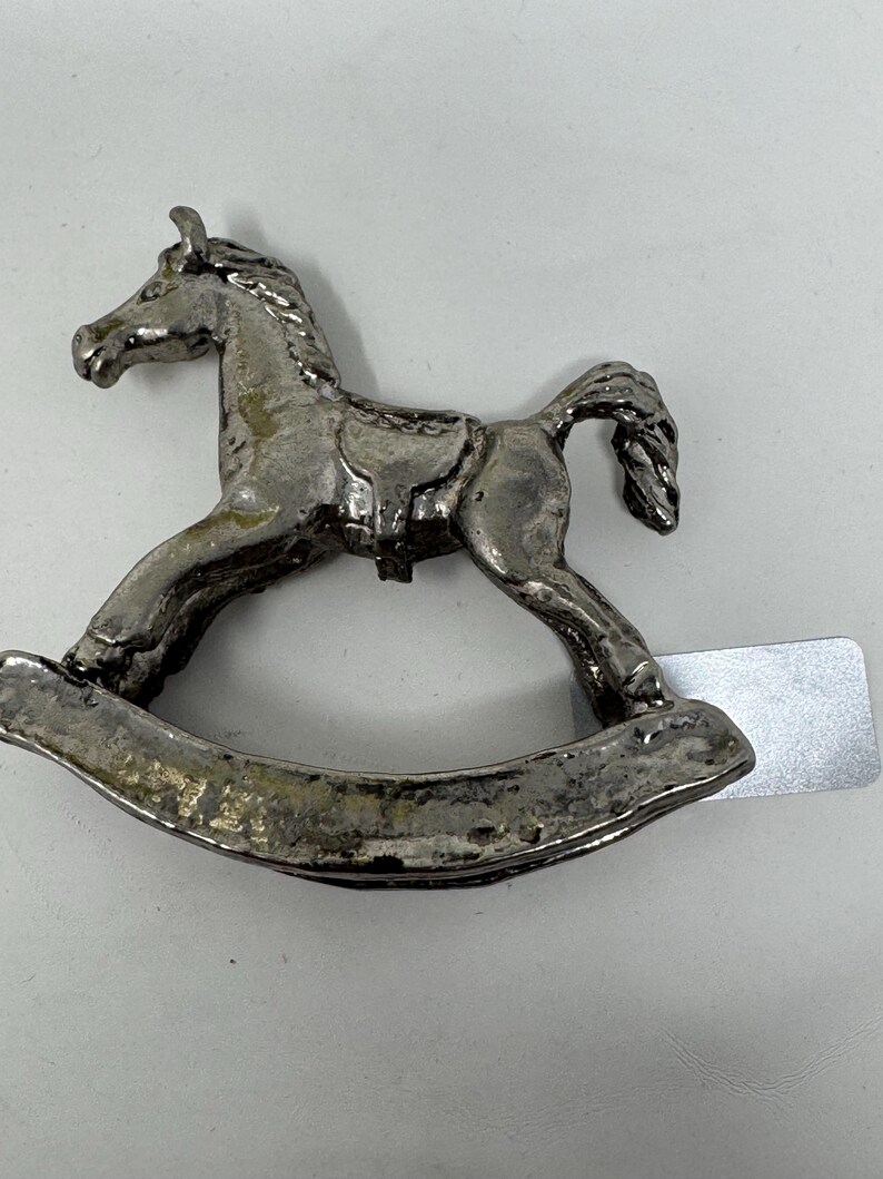 Vintage Metal Rocking Horse Figurine Perfect Holiday Gift Ships Fast ...