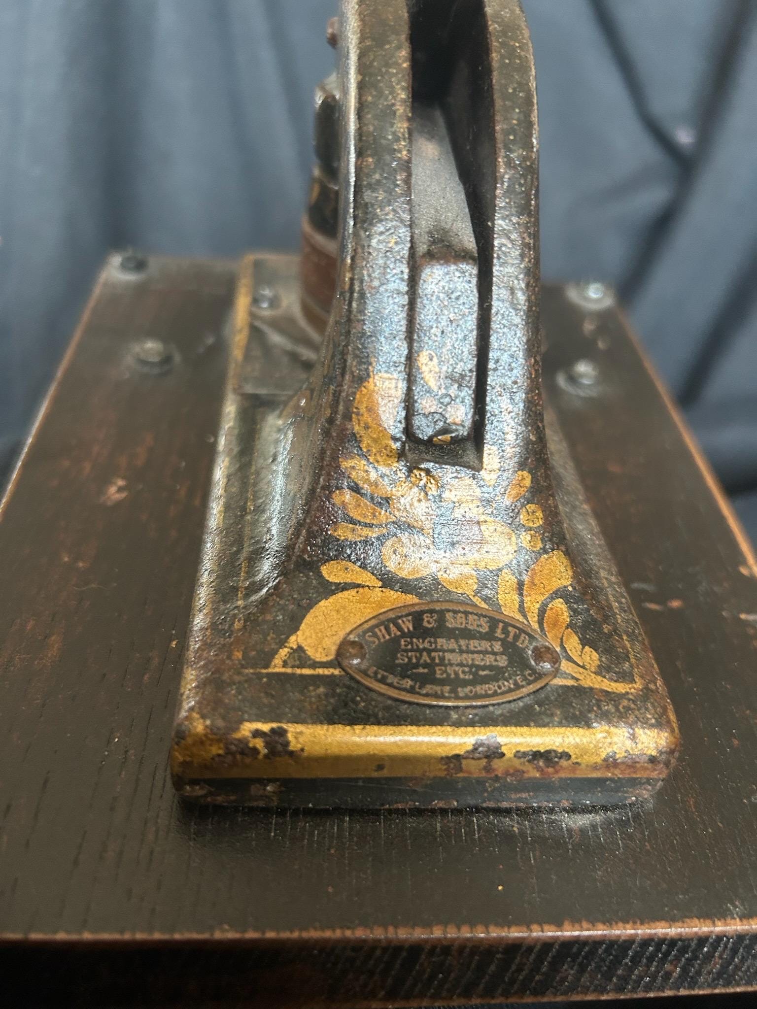 Vintage Office Stamp (shaw & Sons Ltd) - Victorian Letter Press Stamp ...