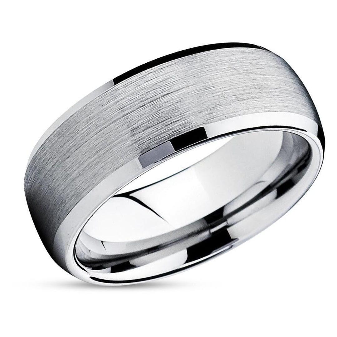 Cobalt Chrome Wedding Band,silver Wedding Ring,dome Wedding Band ...