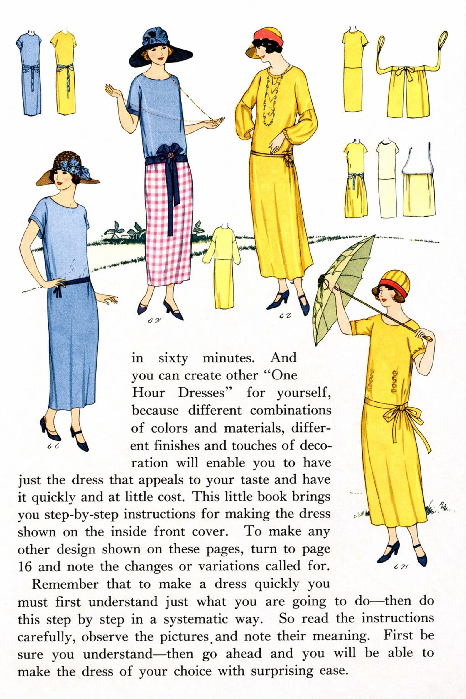 Vintage 1920s Downton Abbey Flapper Dress Sewing Instructions, 'pattern ...