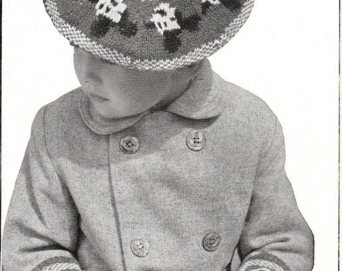 Vintage Knitting Pattern Mickey Mouse Beret, Hat, Gloves Pdf Email ...