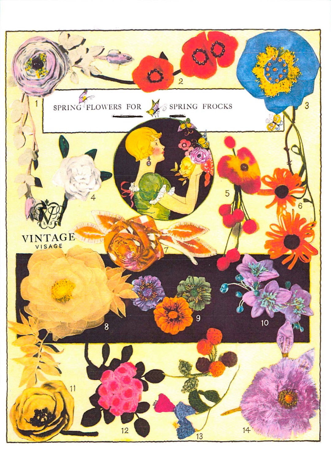14 Vintage Fabric Flowers to Make- 1920s Sewing Patterns Pdf Instant ...