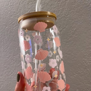 Summer Seashell Glass Cup - Etsy