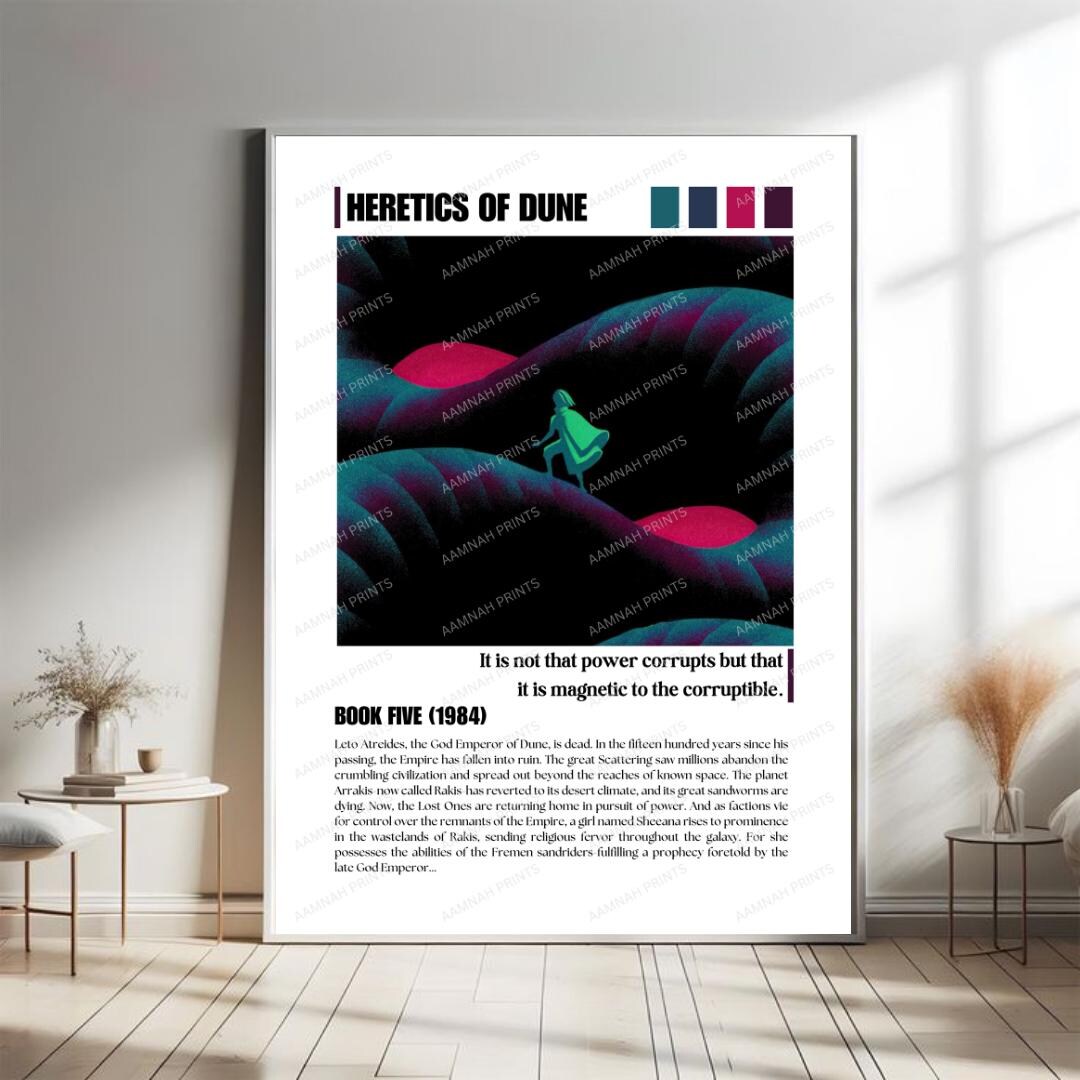 Heretics of Dune Frank Herbert Poster Sci-fi Book Print Aesthetic Wall ...