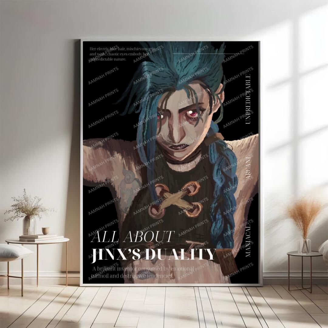 Jinx Arcane League of Legends Magazine Print Digital Art Bookish Gift ...