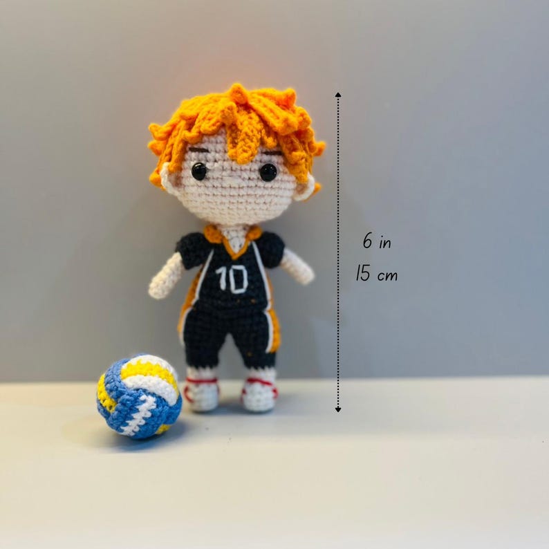 Handmade Crochet Volleyball Player Doll | Haikyuu Anime Amigurumi Plush ...