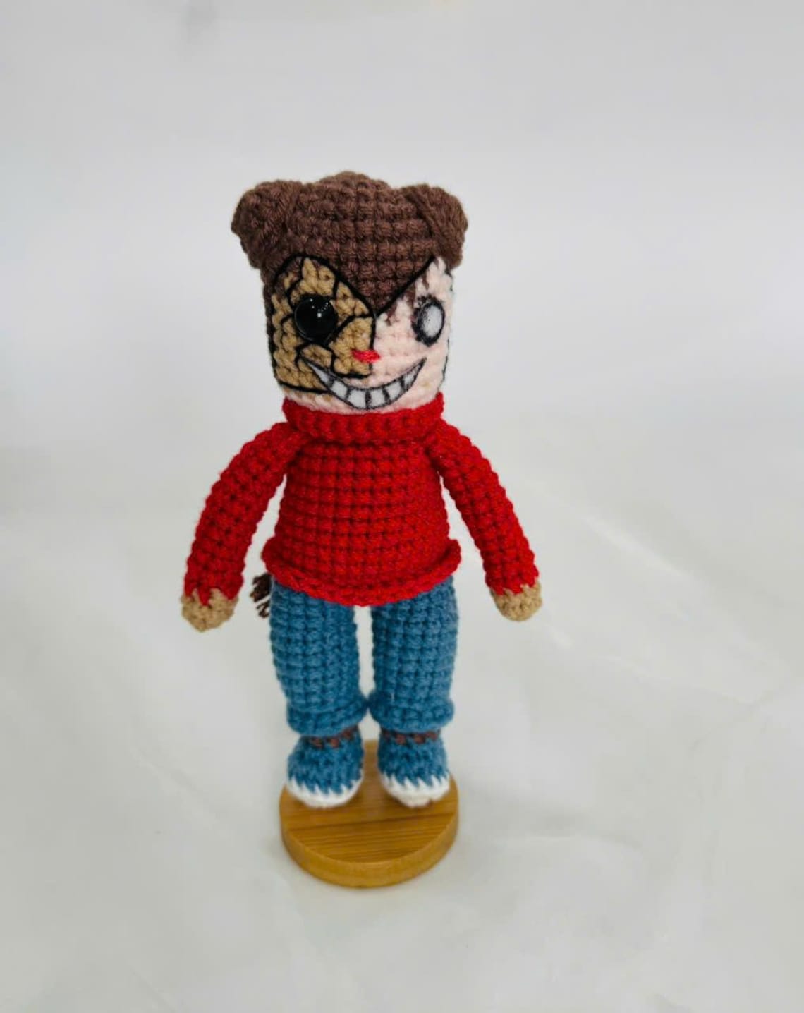 Handmade Crochet Twiddlefinger Inspired Bear | FNF Amigurumi Plush Doll ...